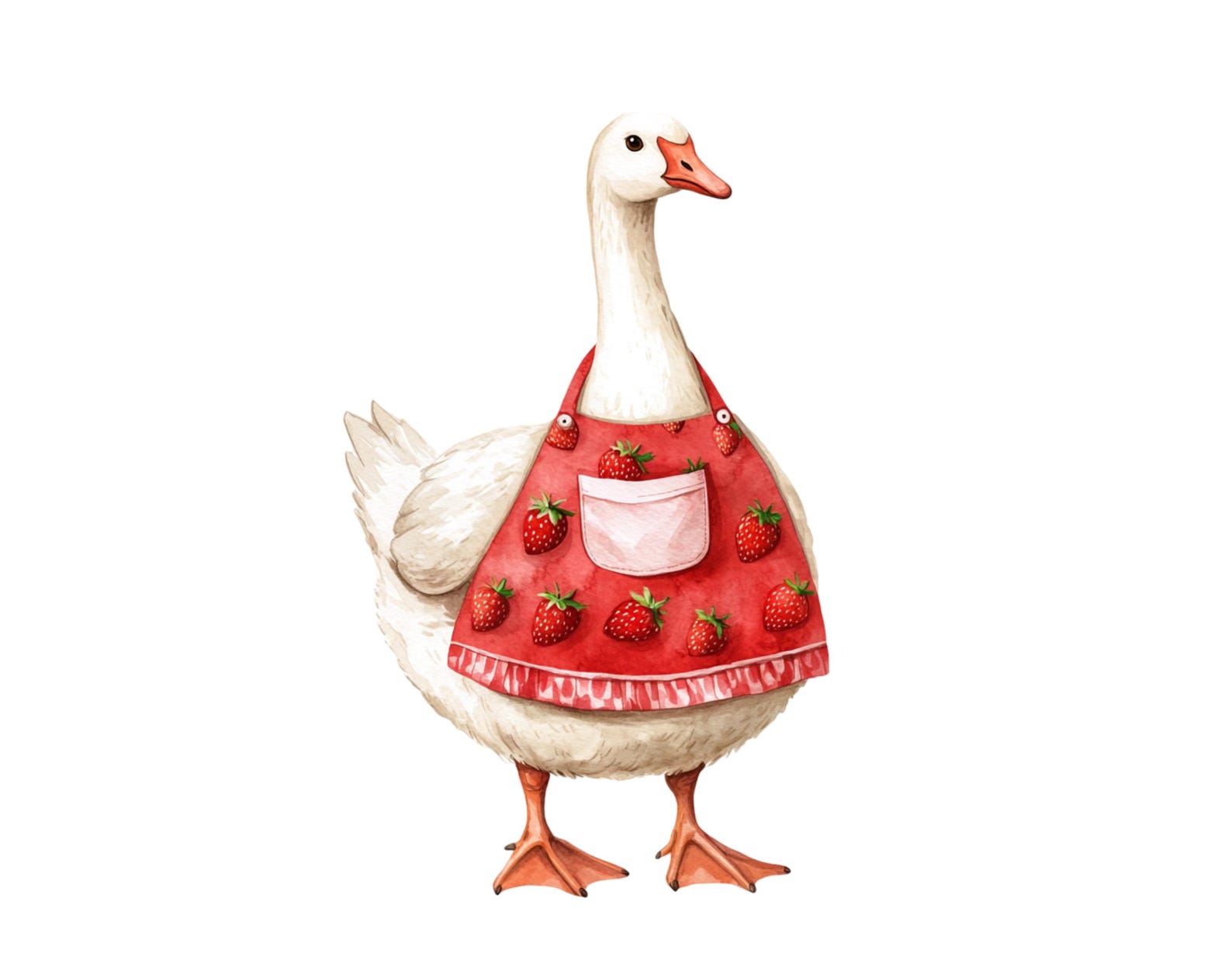 Strawberry Geese Clipart Png Bundle, Cute Goose Clipart, Cute Geese ...