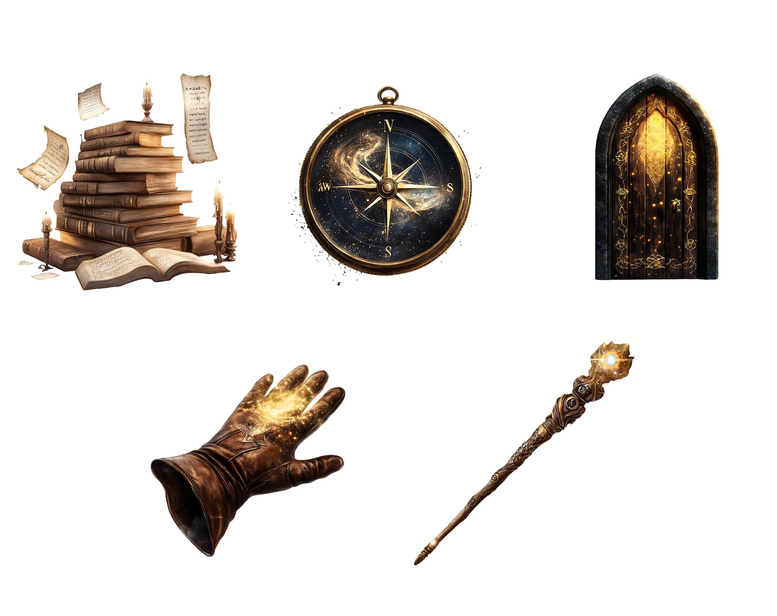 108 Watercolor Wizard School Clipart Bundle, Wizard School Clipart ...