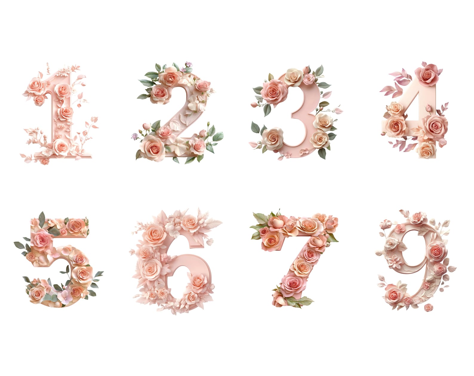 Watercolor Floral Alphabet Clipart Set, Pink Floral Alphabet Clipart ...