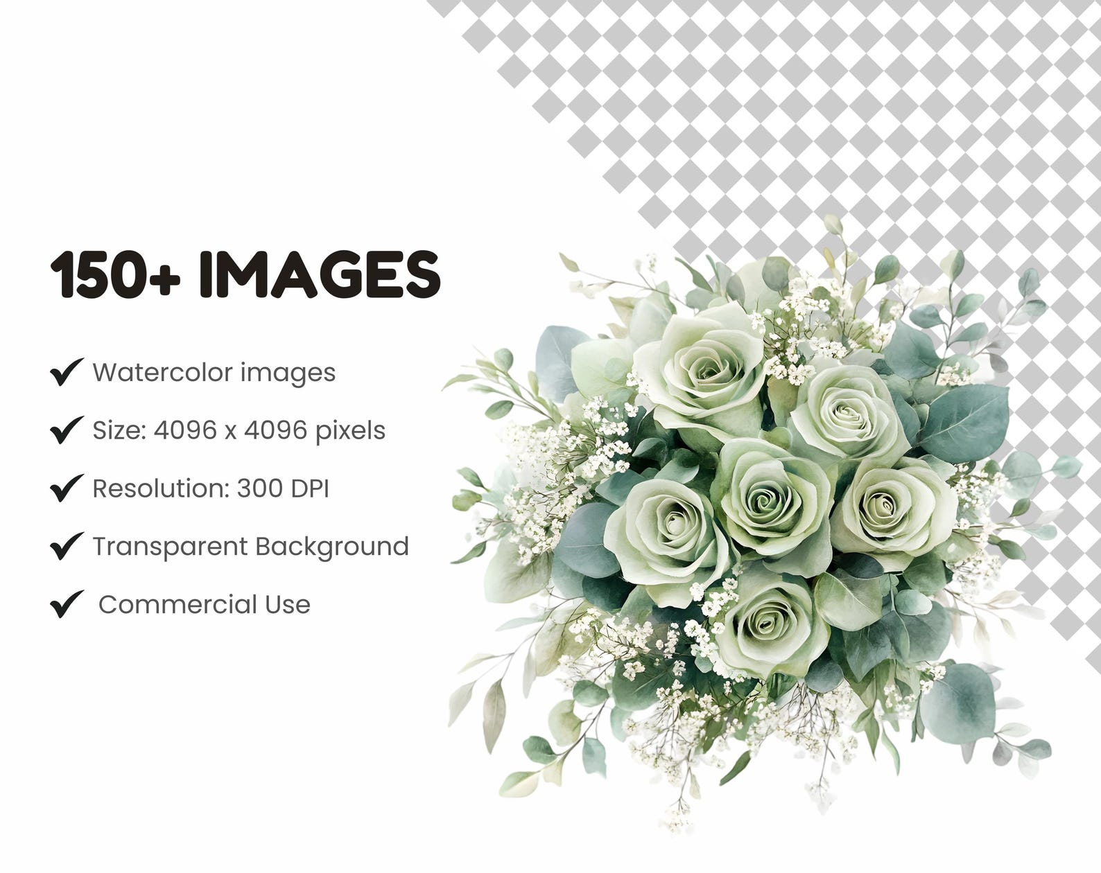 Watercolor Wedding Flower Clipart PNG Bundle (digital Download) - Etsy