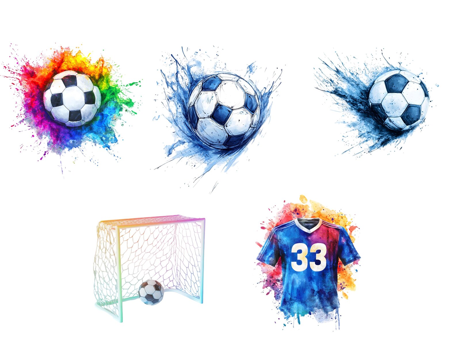 Soccer Clipart Png Bundle, Soccer Clipart Set, Soccer High Resolution ...