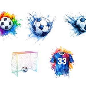 Soccer Clipart Png Bundle, Soccer Clipart Set, Soccer High Resolution ...