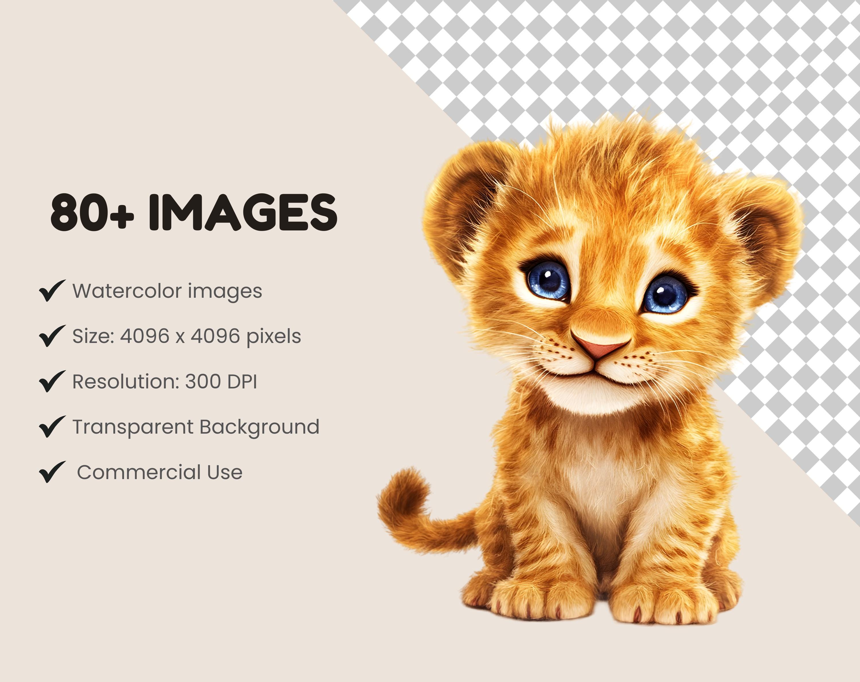 Watercolor Baby Animal Clipart Bundle, Anima Clipart Png, Baby Animal ...