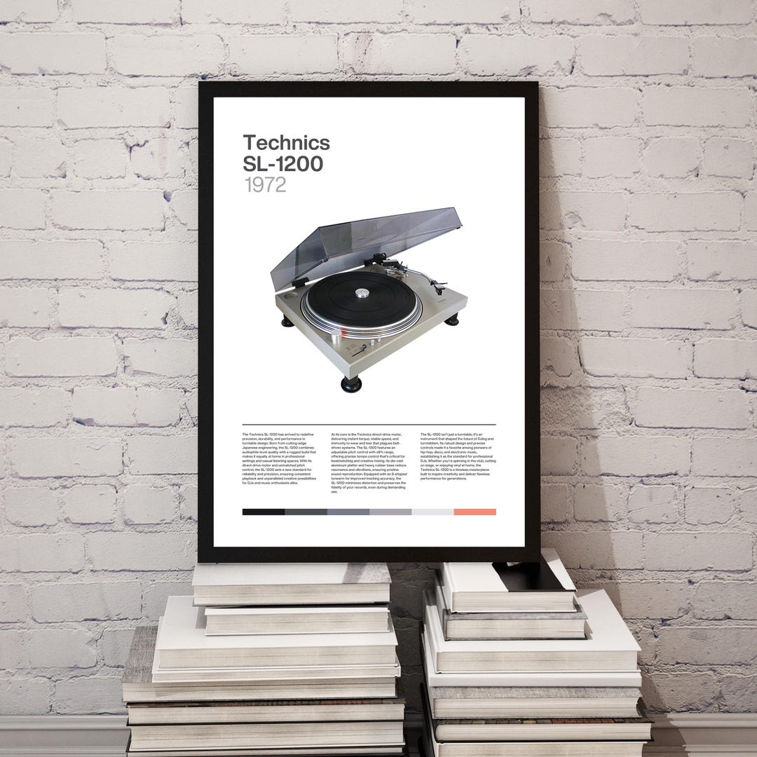 Technics SL 1200 Turntable Hip Hop Legacy Wall Art Poster - Etsy