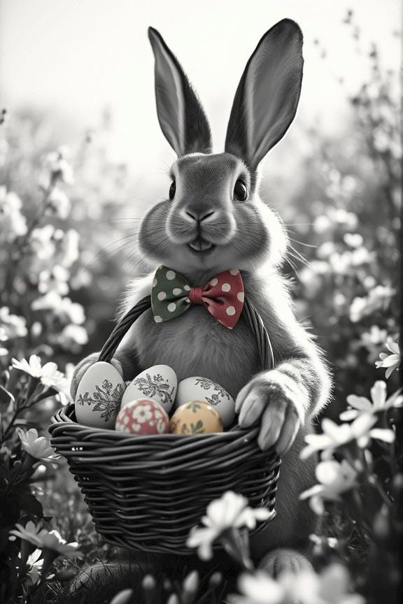 8 Different Images Vintage Easter Bunny Rice Paper Decoupage Paper DIY ...