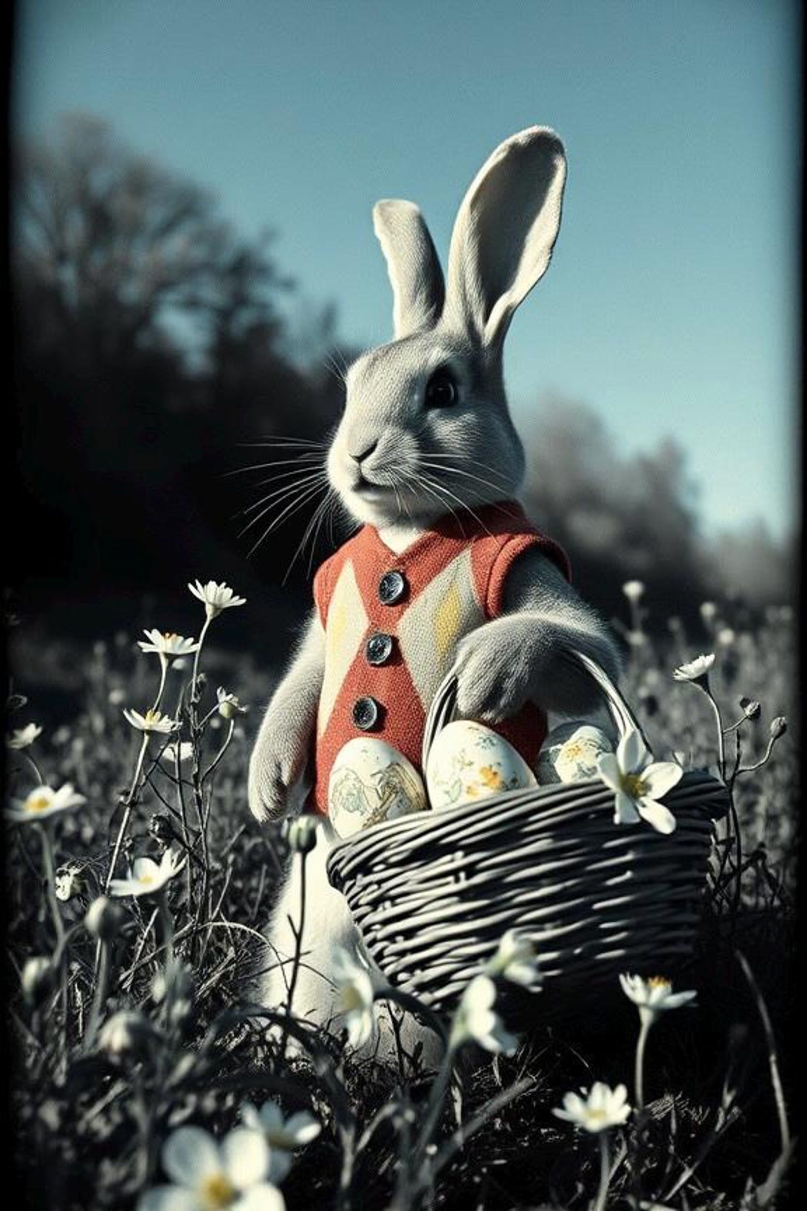 8 Different Images Vintage Easter Bunny Rice Paper Decoupage Paper DIY ...