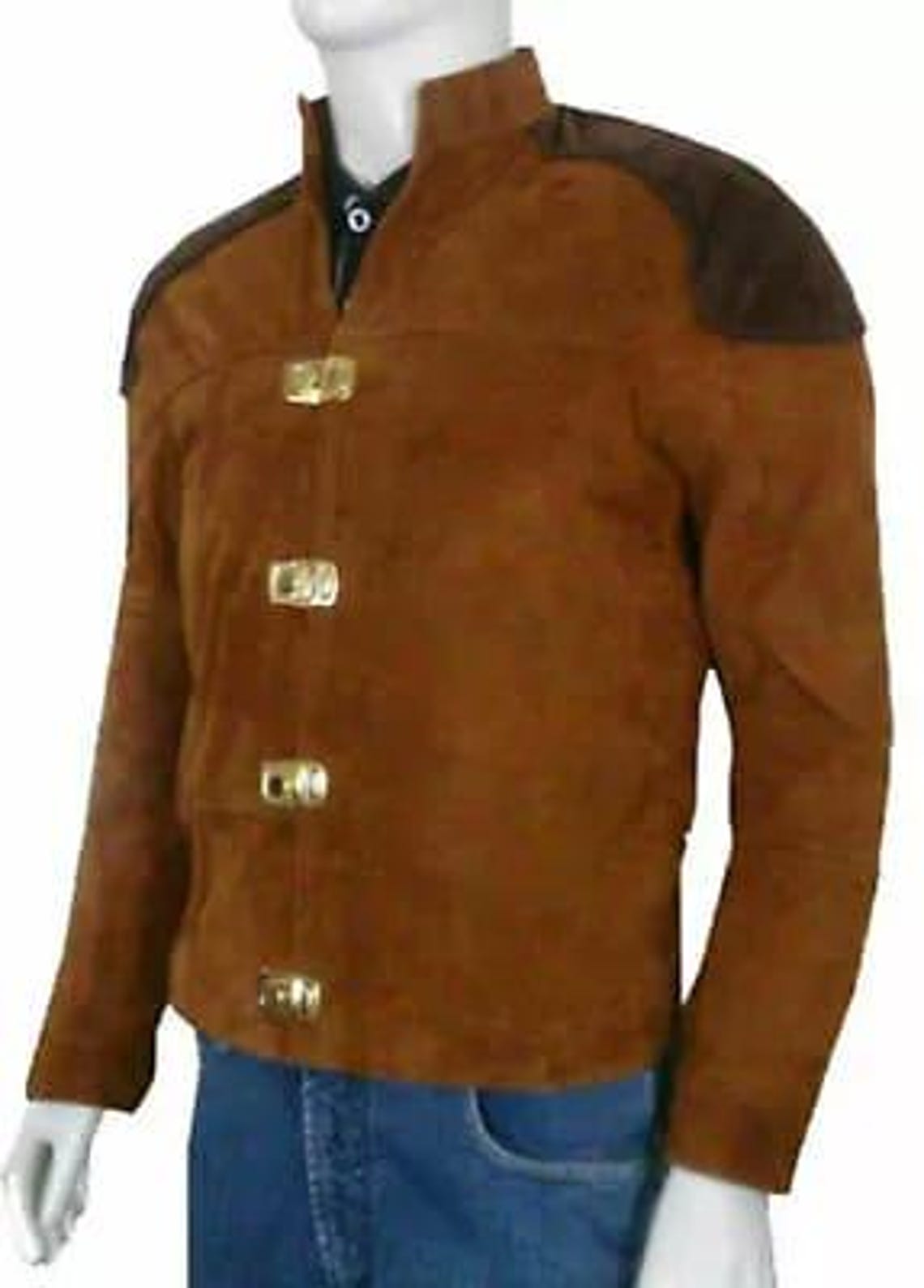 Warriors Colonial Viper Pilot Battlestar Galactica Brown Genuine Suede ...