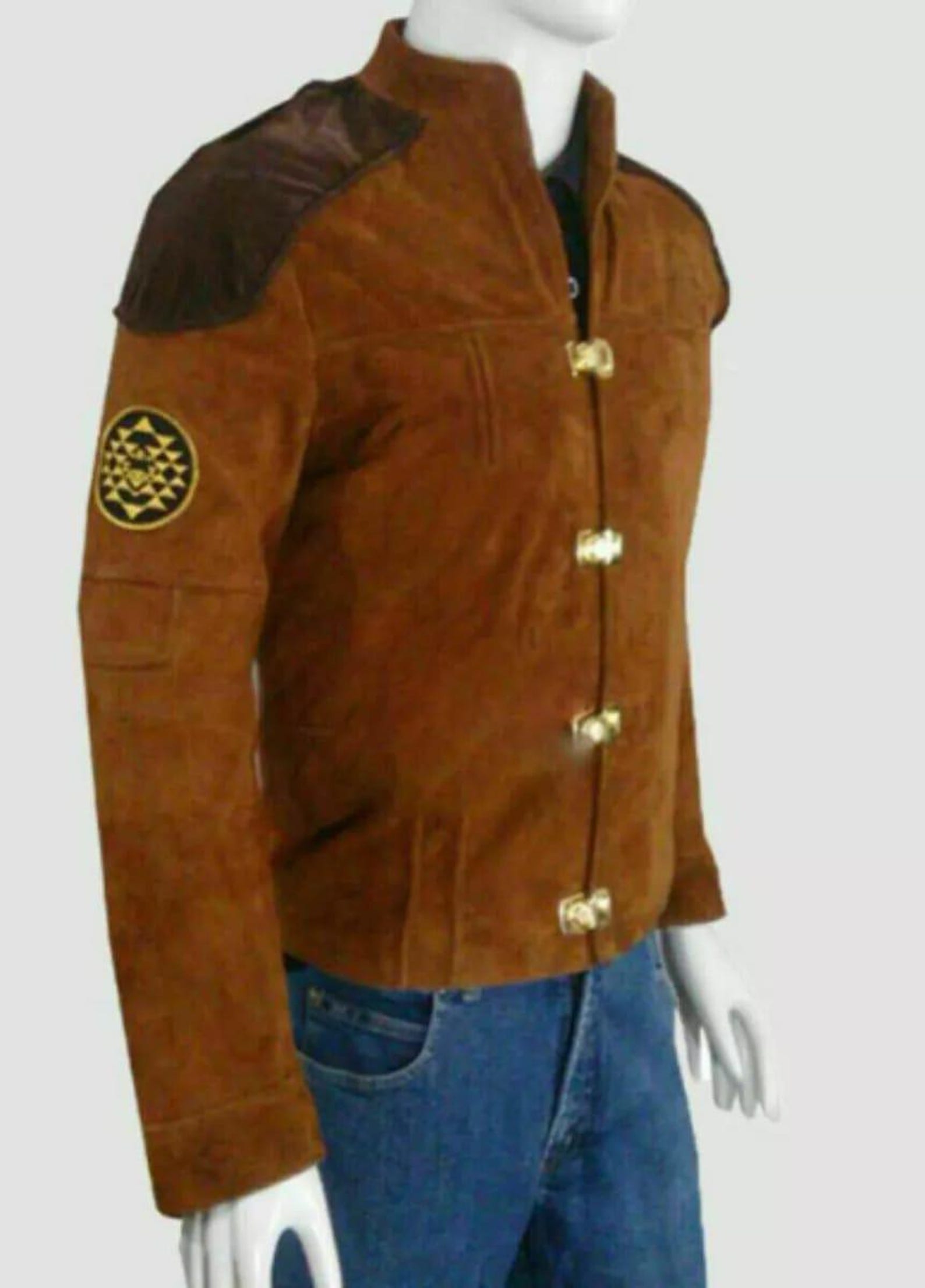 Warriors Colonial Viper Pilot Battlestar Galactica Brown Genuine Suede ...