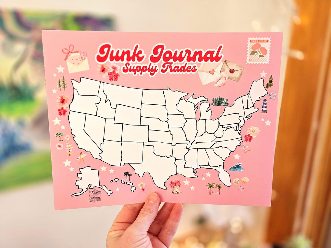 Junk Journal Supply Trade Map - Etsy