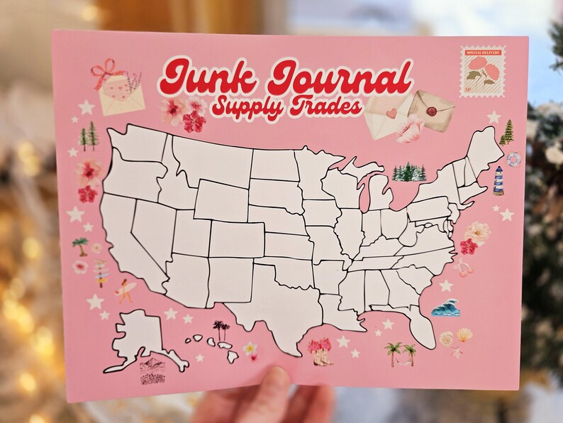 Junk Journal Supply Trade Map - Etsy
