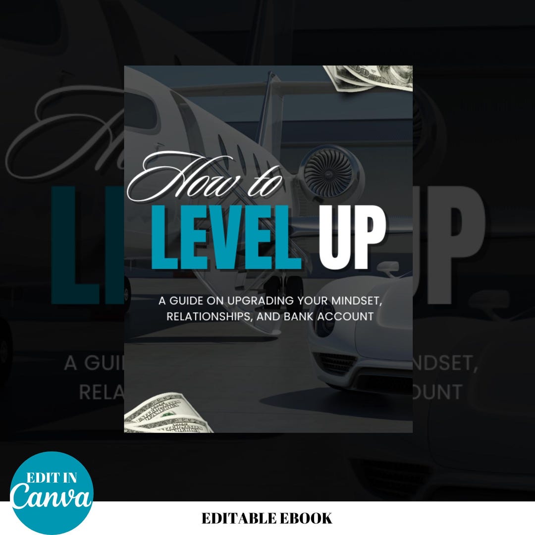 PLR, Level Up, Ebook Template, Done for You, Editable, Canva Template, Plr Ebook, Ebook Cover ...