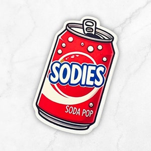 Funny Sodies Sticker or Magnet - Quirky Soda Pop Design Inspired by ...