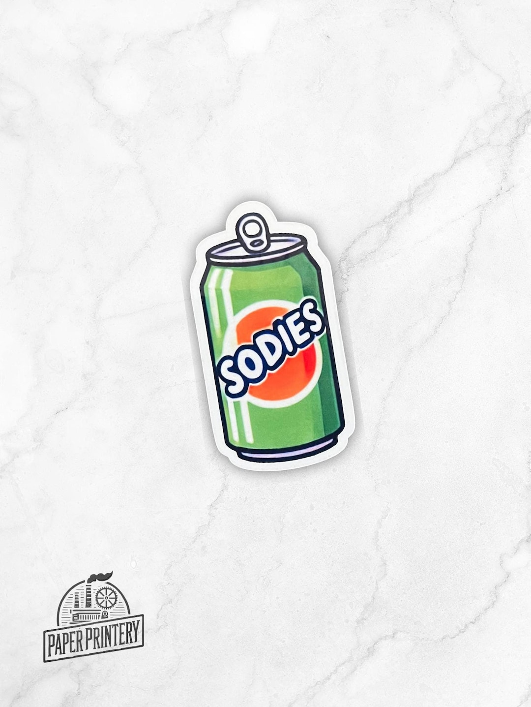 Green Soda Can Sticker, Retro Soda Pop Decal, Soda Lover Gift, Vintage ...