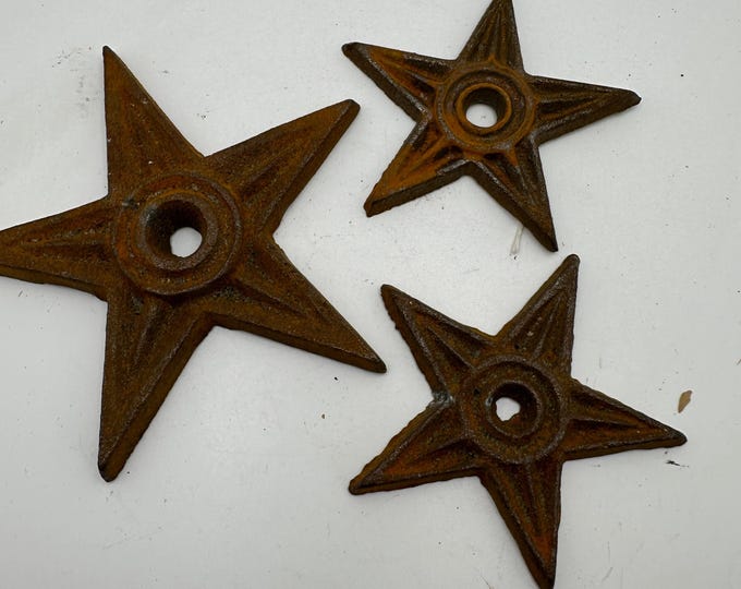 Vintage Cast Iron Stars Set of Three - Etsy