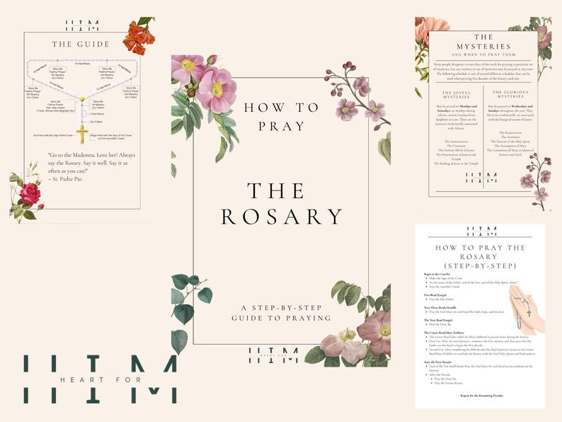 How to Pray the Rosary | Step-by-step Printable Guide | Bible Study ...
