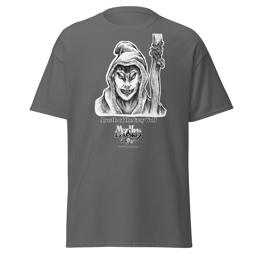 T-shirt, Mythos: Lock & Key, Apostle of the Gray Wolf Card Art - Etsy