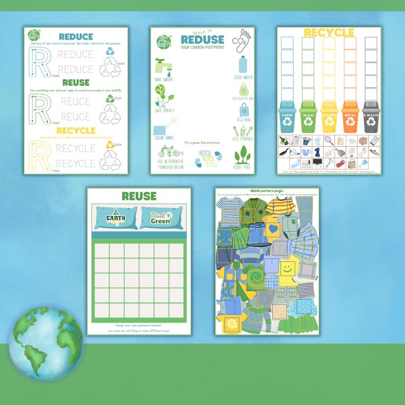 Printable Earth Day Preschool Bundle, Kindergarten Earth Day Activity ...