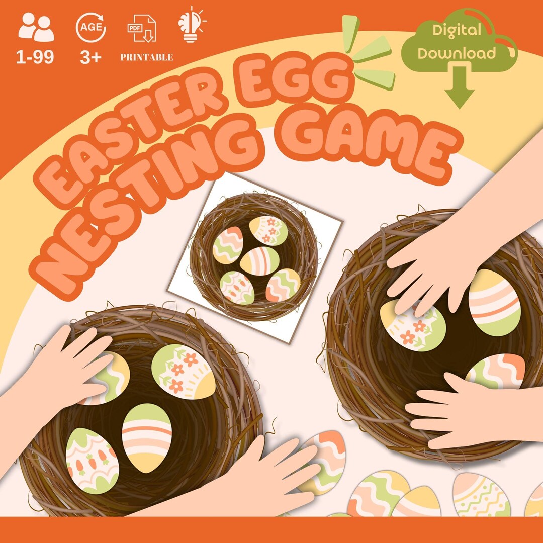 Printable Easter Matching Game Preschool Activity, Easter Egg Hunt for ...
