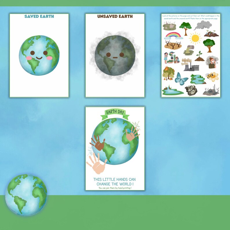 Printable Earth Day Preschool Bundle, Kindergarten Earth Day Activity ...
