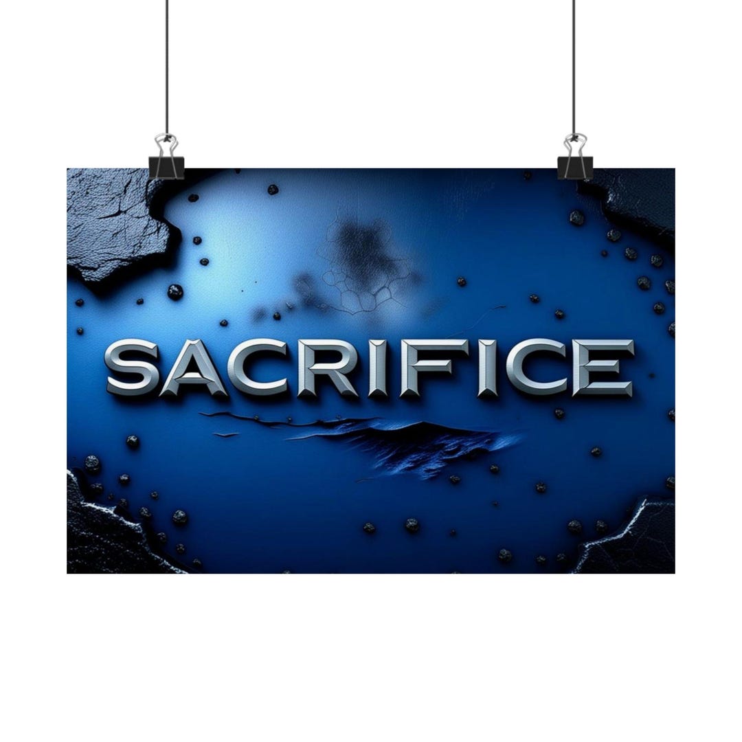 Sacrifice Matte Horizontal Poster, Wall Art Decor for Gamers, Unique ...