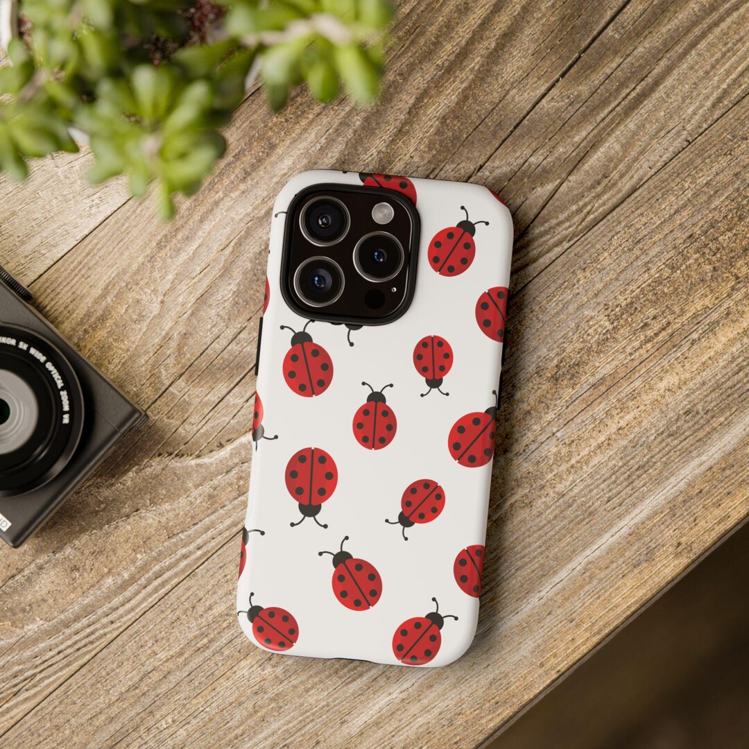 Ladybird Phone Case | Insect Pattern Nature Cute Pink Print | Cover for ...