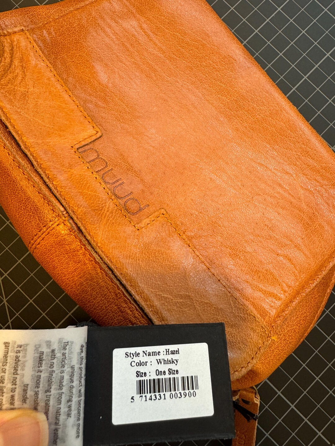 Destash New MUUD Hazel Leather Bag/ Crochet or Knitting Bag in Whiskey ...