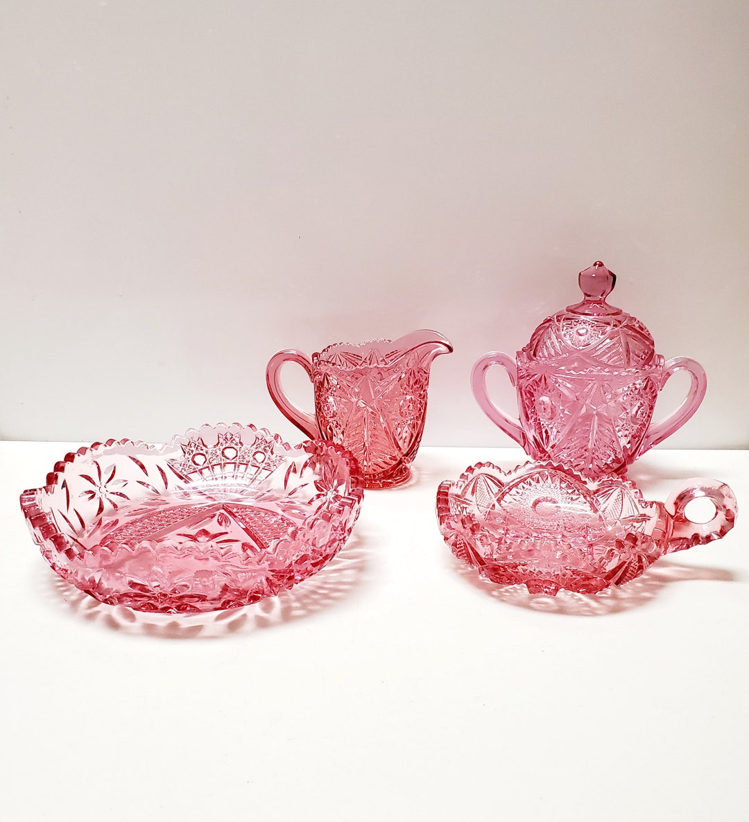 Pink Viking Glass Yesteryear Collection - Etsy