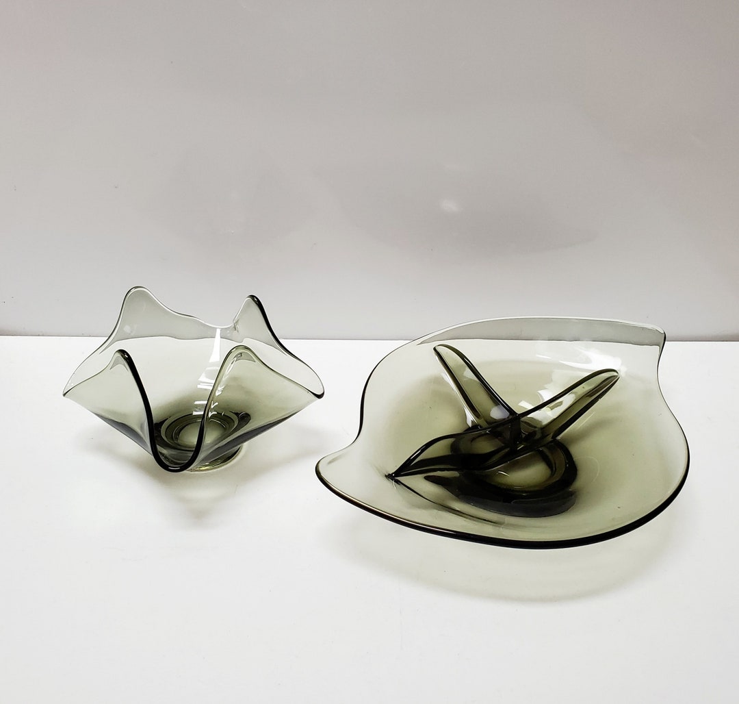 2 Viking Glass Bon Bons in Charcoal Gray - Etsy