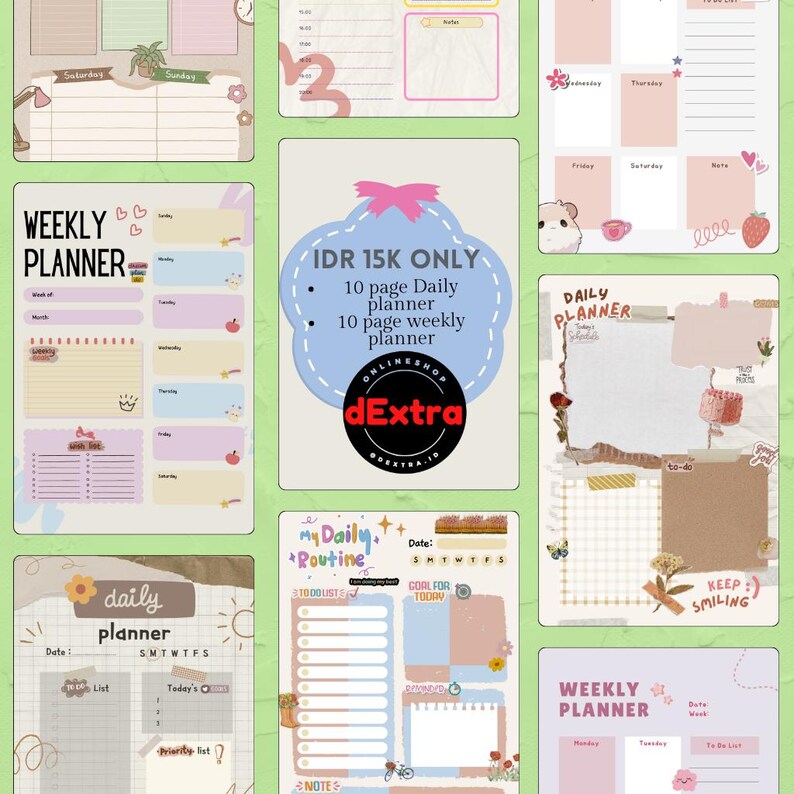 Stay Organized With Our Daily Planner Templates Daily and Weekly ...