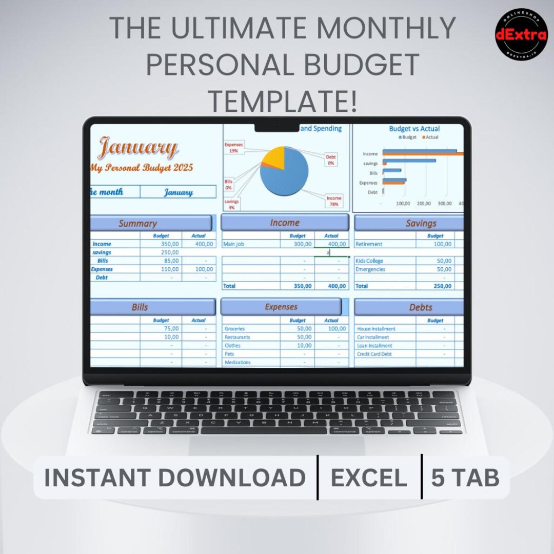 The Ultimate Monthly Personal Budget Template Manage Your Finances ...