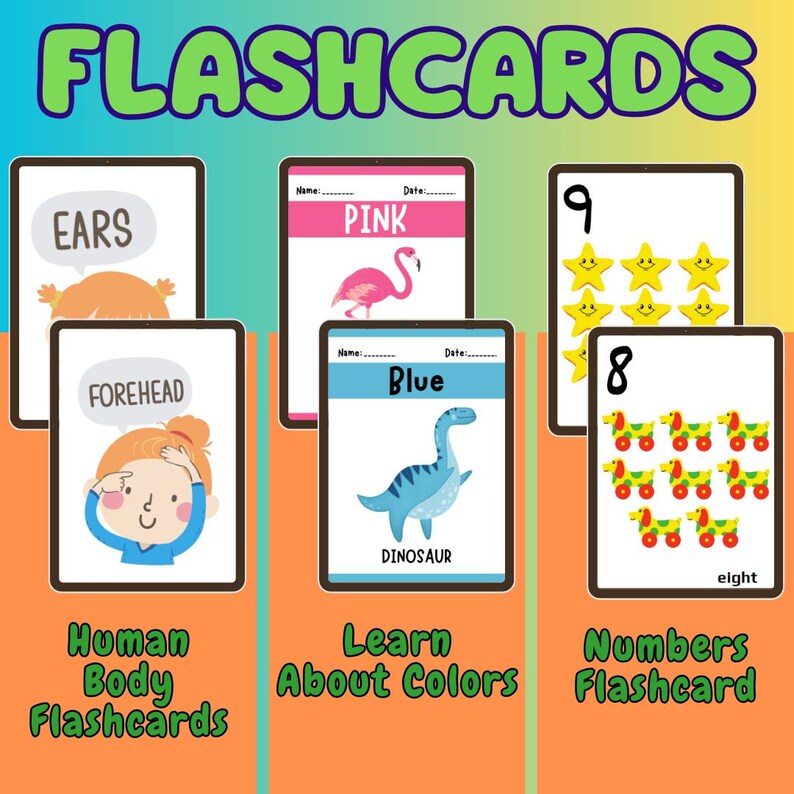 Kids Flashcards Bundle | Fun and Educational Learning for Preschoolers ...