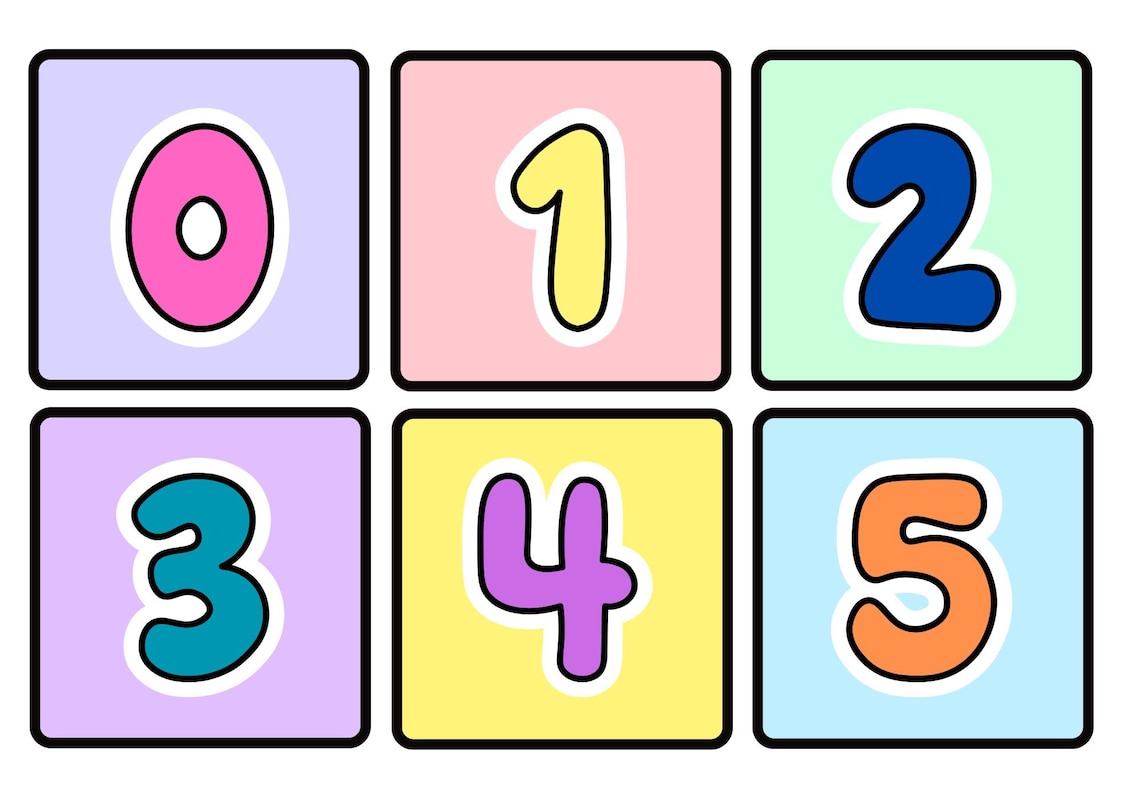 Number Flash Cards - Numbers 0-20- Number Matching - Practising Number ...