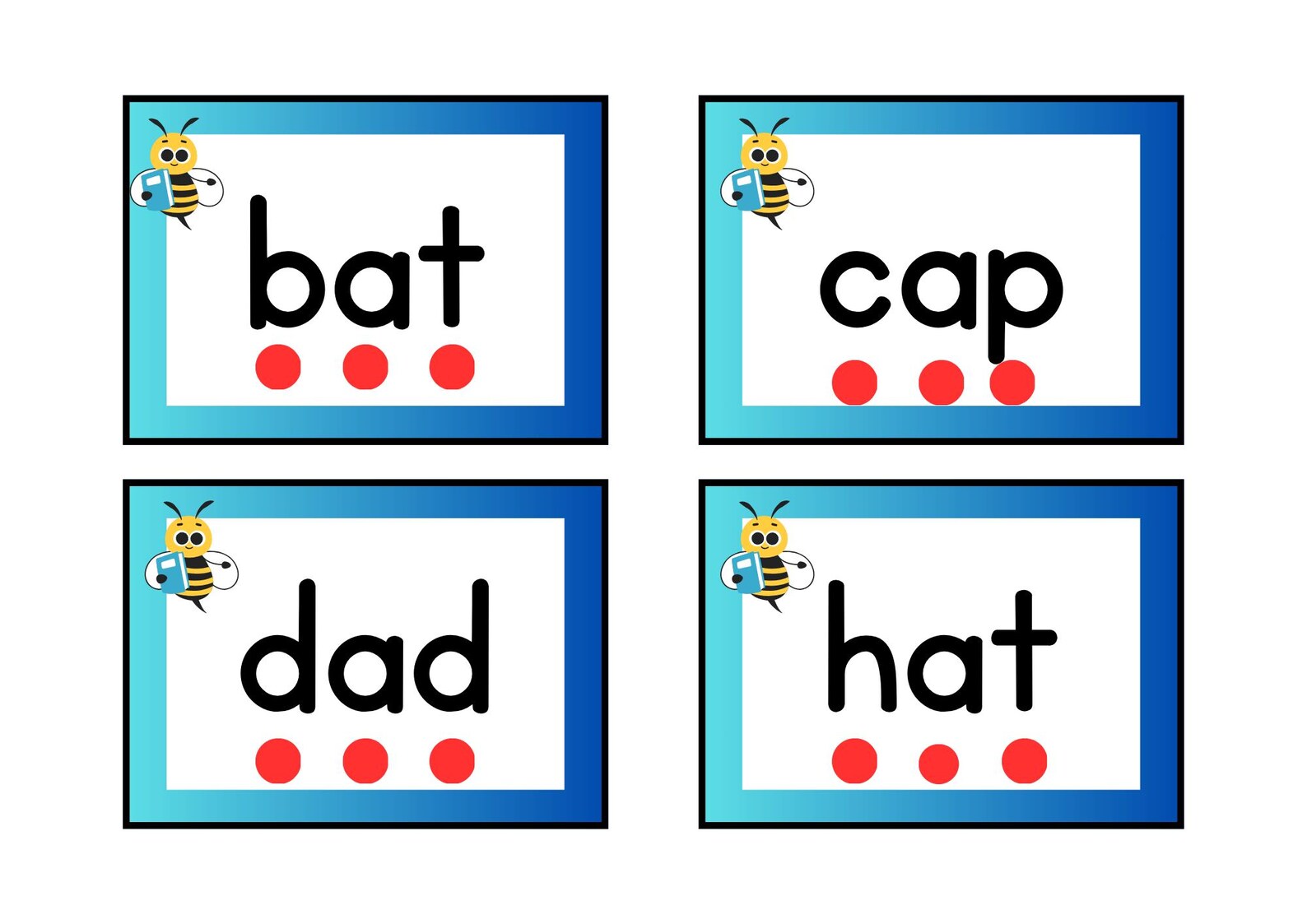 CVC Flash Cards, Phonics Cards Printable With Sound Buttons, EYFS/KS1 ...