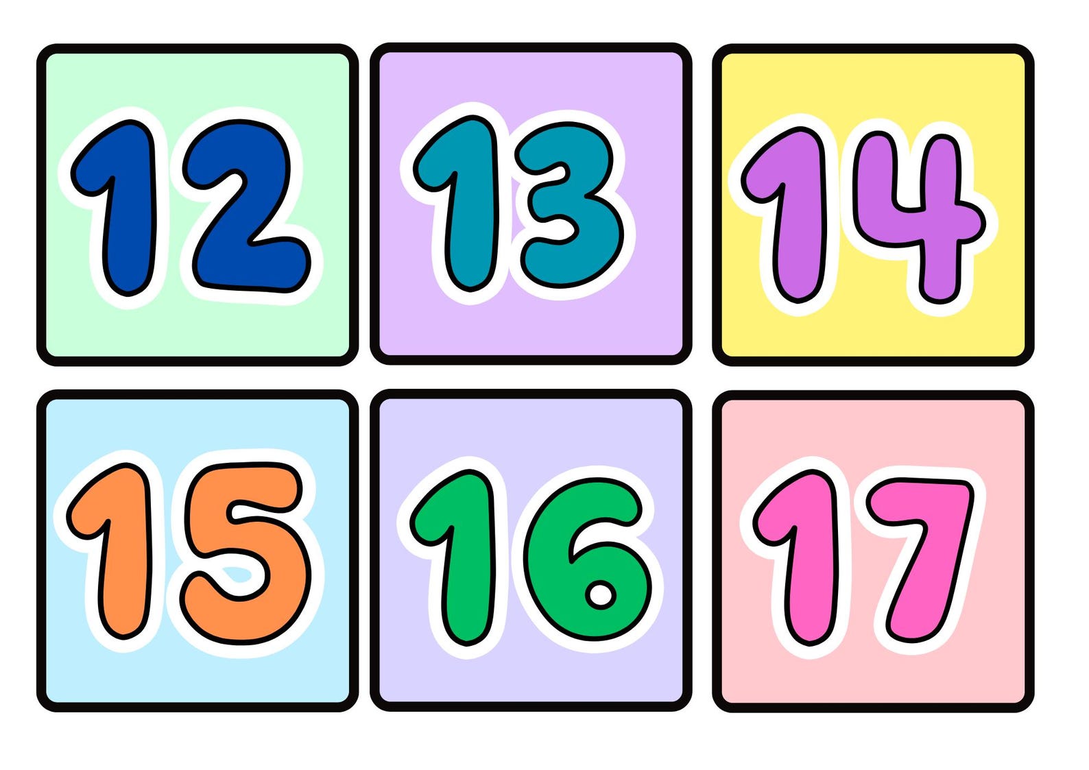 Number Flash Cards - Numbers 0-20- Number Matching - Practising Number ...