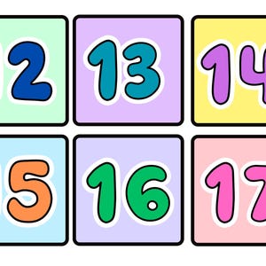Number Flash Cards 0-20: Number Matching, Counting Skills (digital ...