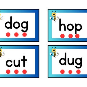 CVC Flash Cards, Phonics Cards Printable With Sound Buttons, EYFS/KS1 ...