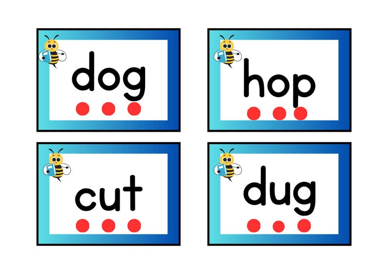 CVC Flash Cards, Phonics Cards Printable With Sound Buttons, EYFS/KS1 ...