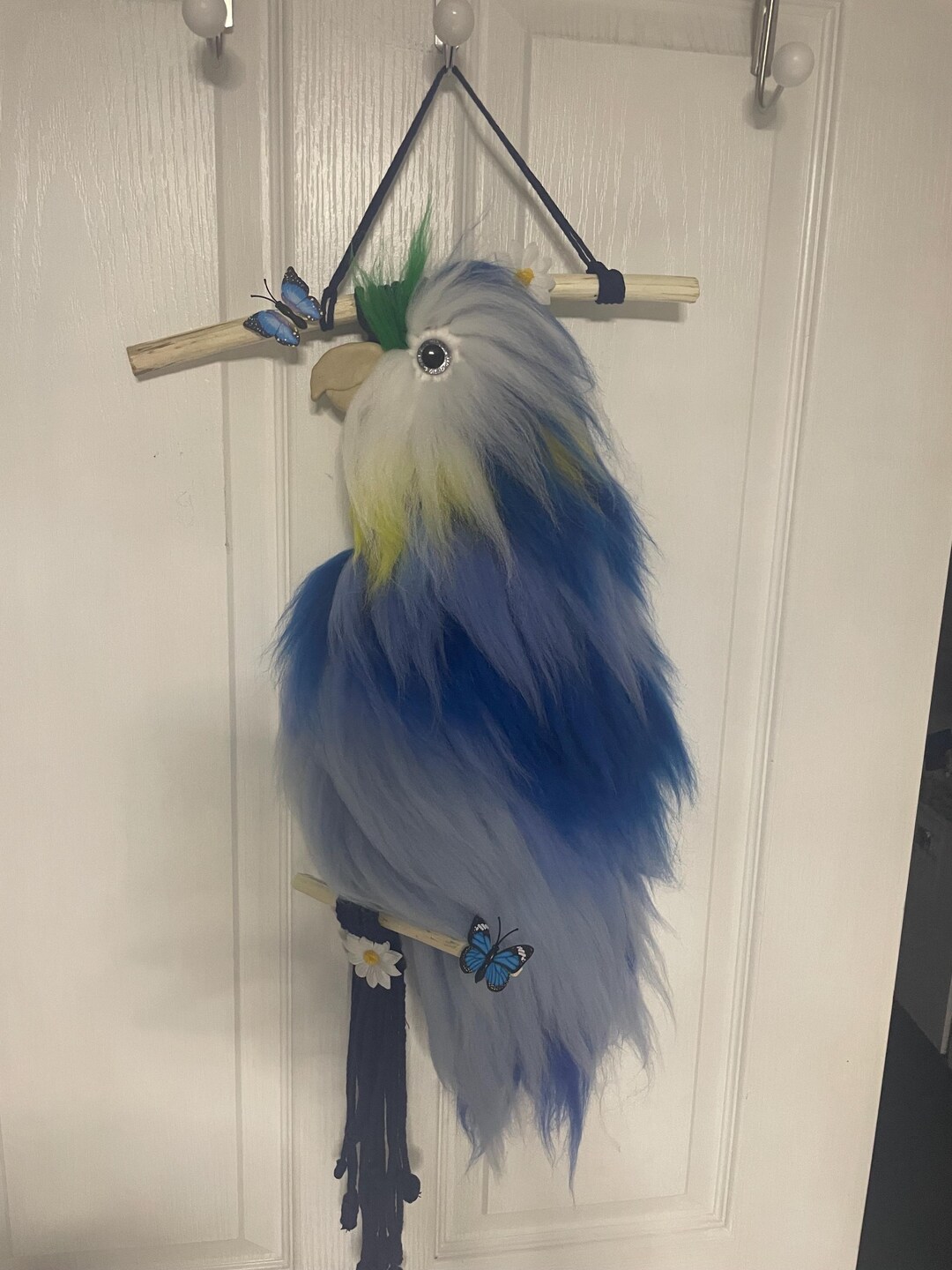 Raven Parrot Eagle Cockatoo Macrame Wall Decor Handmade - Etsy