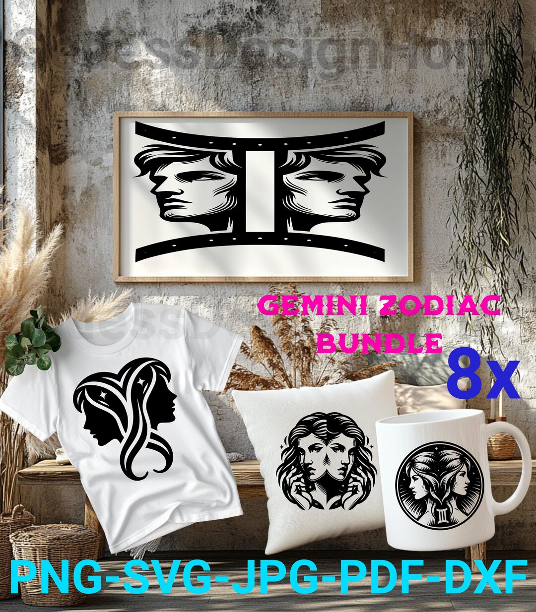 Zwillinge Design Svg Png Dxf Vektorgrafik Cut Print Digitale Dateien ...