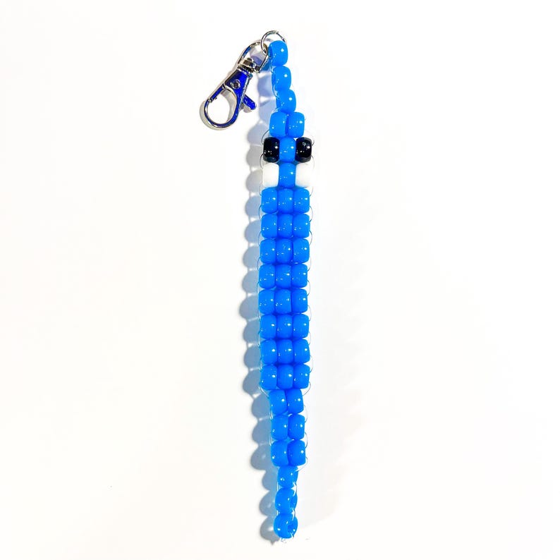 Candi Worm on A String Keychain: Bead Keychain - Etsy