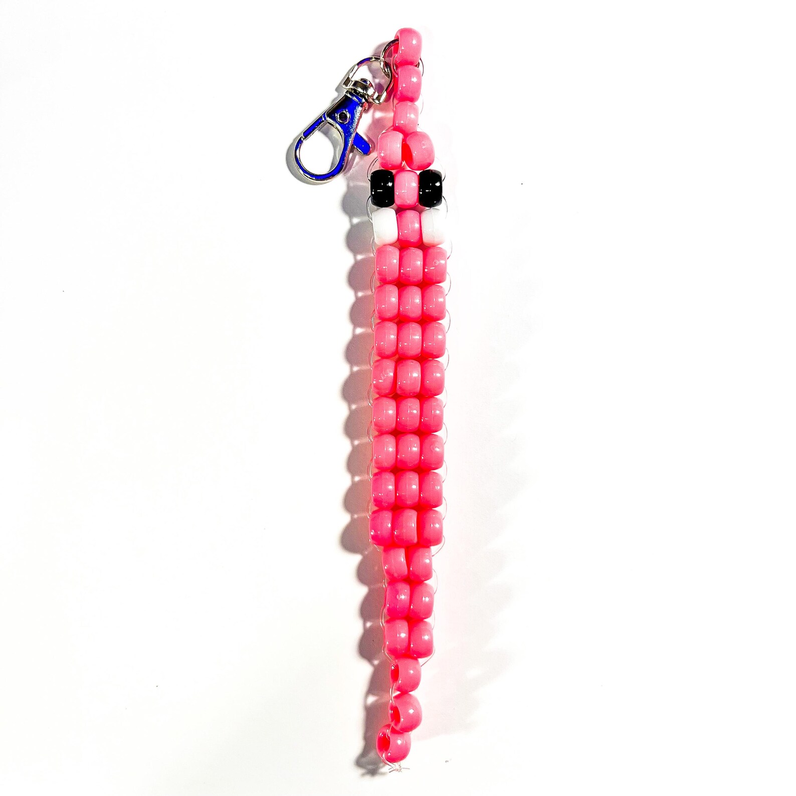 Candi Worm on A String Keychain: Bead Keychain - Etsy