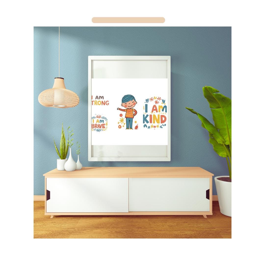 Kid's Affirmation Quotes,motivational Wall Art for Boys, Printable ...