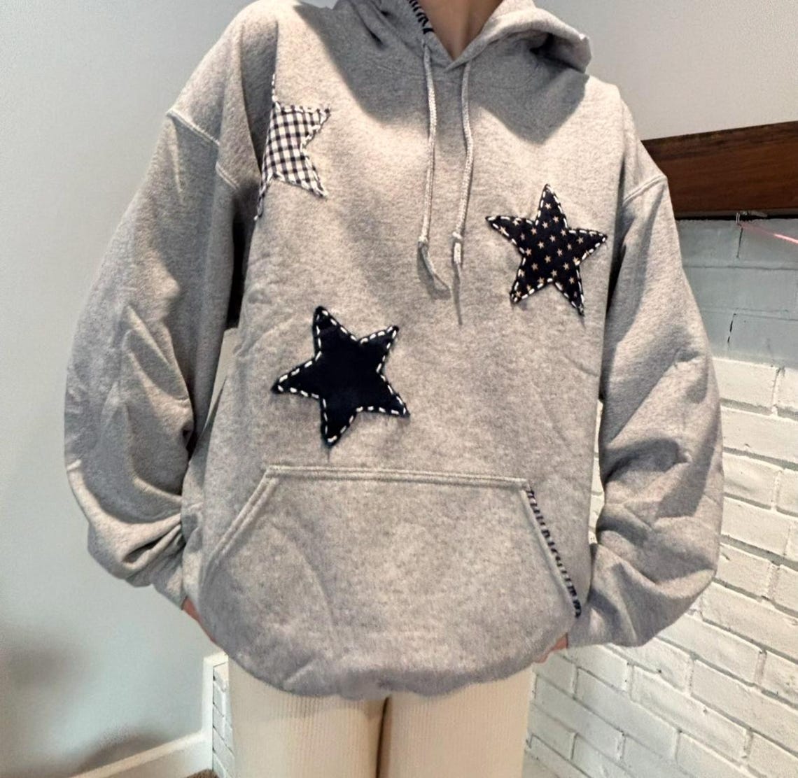 Star Patchwork Hoodie - Etsy