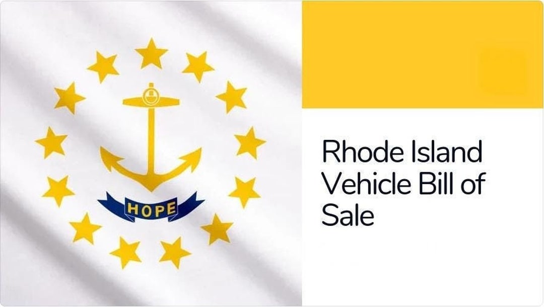 Rhode Island Vehicle Bill of Sale Template – Printable & Editable PDF ...