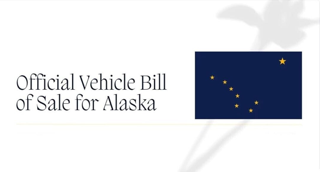 Alaska Vehicle Bill of Sale Template – Printable & Editable PDF for Car ...