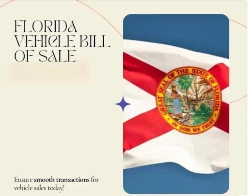 Florida Vehicle Bill of Sale Template – Printable & Editable PDF for ...