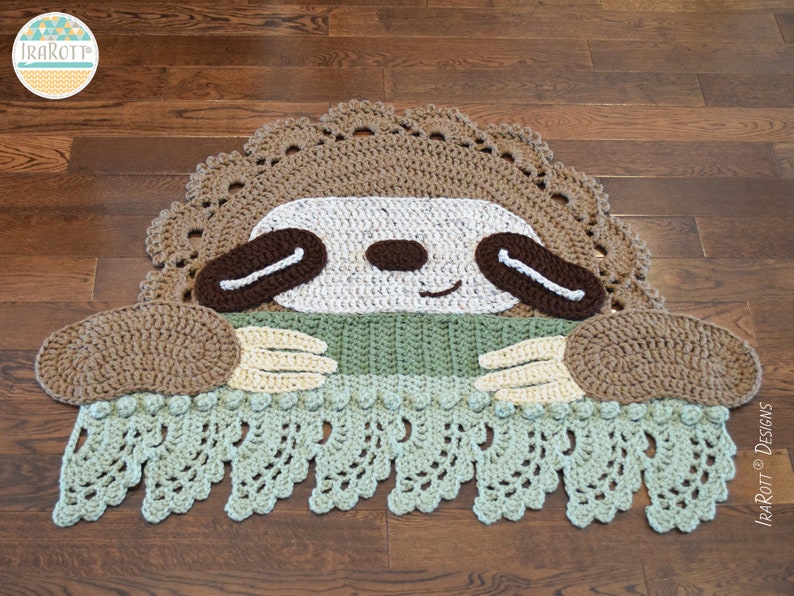 CROCHET PATTERN Sloth Animal Rug | Etsy