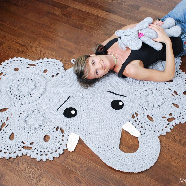 Elephant Rug - Etsy