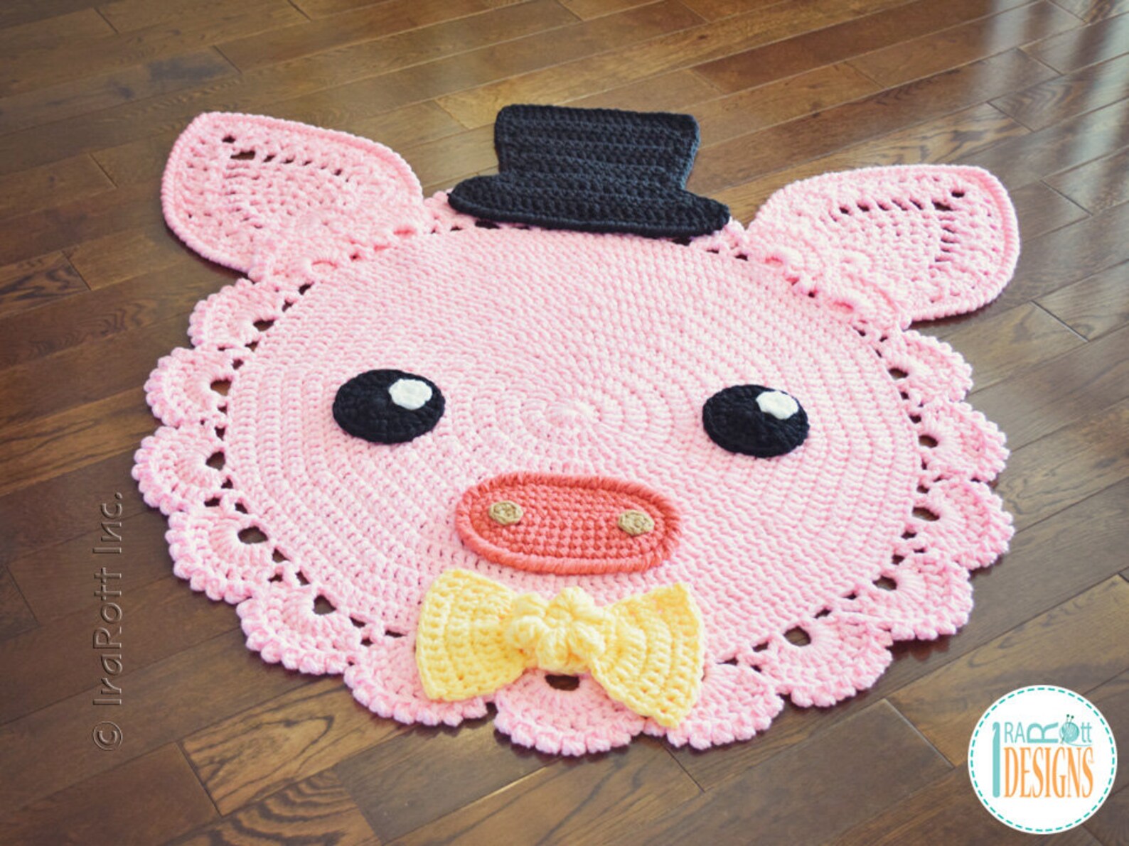 CROCHET PATTERN Pig Animal Rug - Etsy
