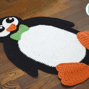 CROCHET PATTERN Penguin Animal Rug - Etsy